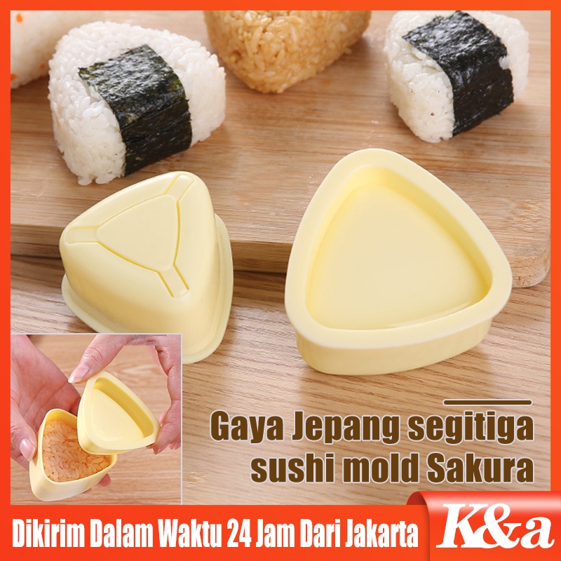 Jual Cetakan Onigiri Sushi Segitiga 2 Pcs Set / Rice Ball Triangle ...