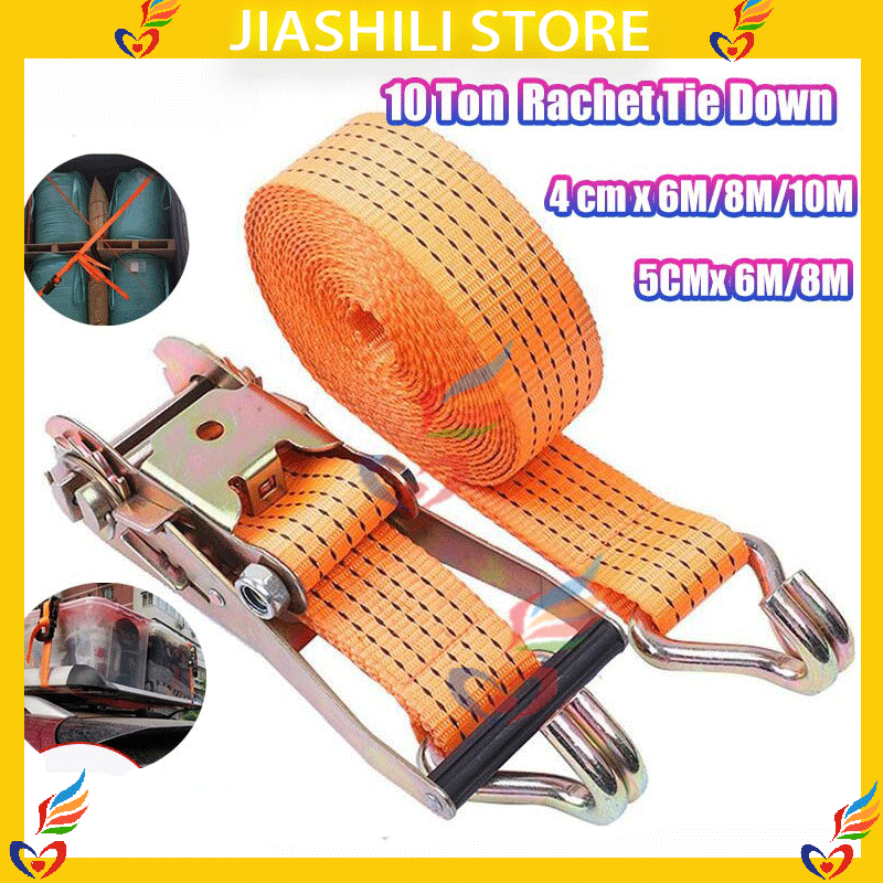 Jual Jiashili__ 4-10M Tali Kecepatan Ratchet Tie Down 10 TON /Cargo ...