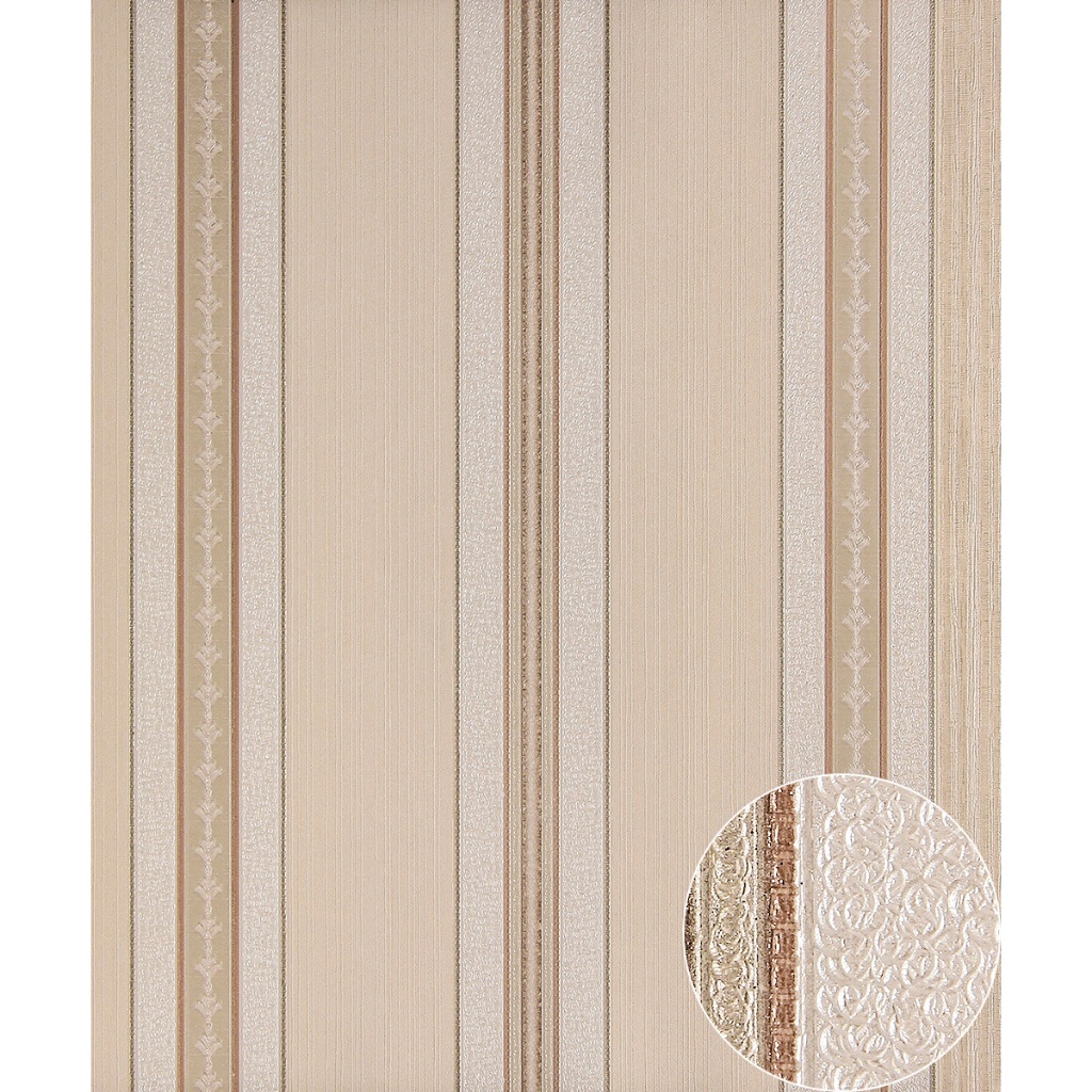 Jual wallpaper dinding rona vynil premium motif batik salur embos bertekstur h0122 panjang 10m x ...