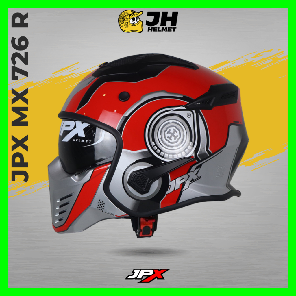 Jual Helm JPX MX 726R Motif R07 Optimax Red Ferrari Glossy | Helm Full Face | Helm Modular ...