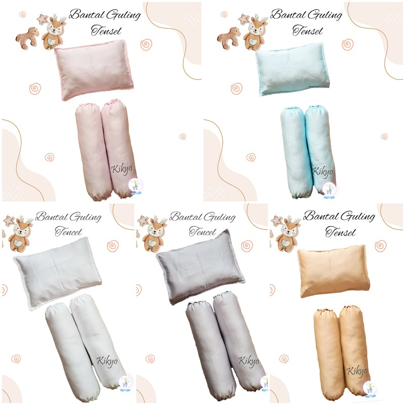 Jual Bantal Guling Bayi Newborn 1 Set Tensel Polos | Shopee Indonesia