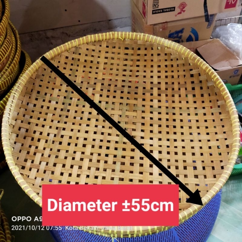 Jual tampah bambu tampah bolong buat bakso diameter ± 55cm | Shopee ...