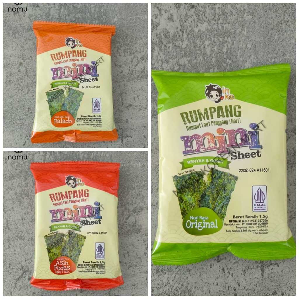 Jual Inko Rumpang Mini Sheet Original 1.5gr / Balado / Spicy Salt ...
