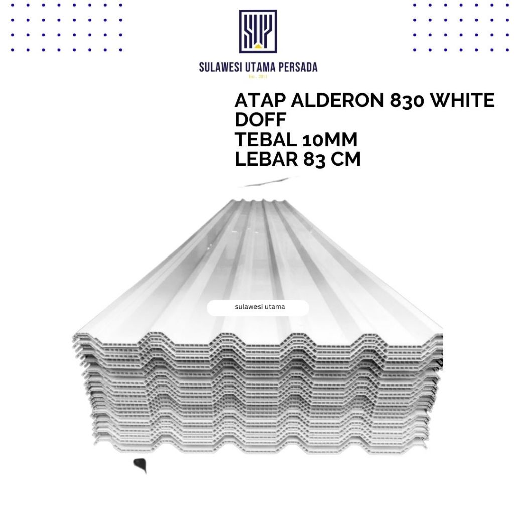 Jual atap alderon 830 putih kedap suara untuk kanopi | Shopee Indonesia