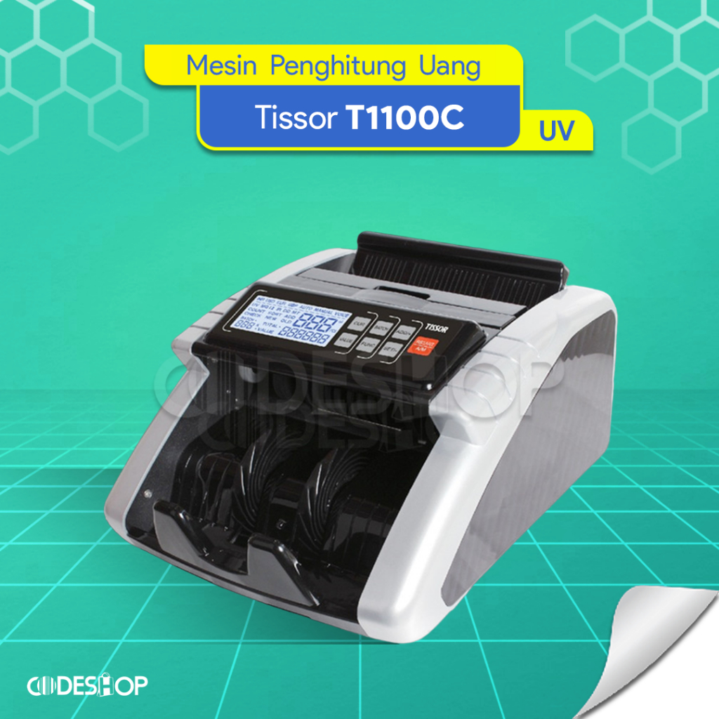 Jual Mesin Penghitung Uang Tissor T1100C Money Bill Counter Auto Start ...