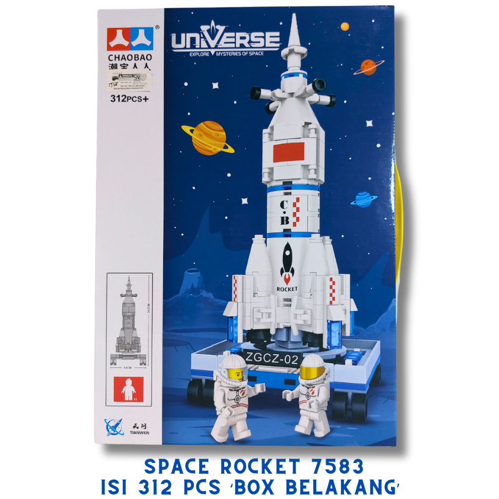 Jual Mainan Edukasi Balok Bricks Rocket Pesawat Luar Angkasa Astronot ...