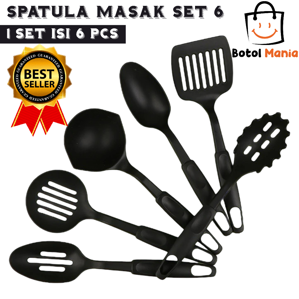 Jual BM - SPATULA SET ISI 6 PCS SODET SUTIL SARINGAN CENTONG 6 IN 1 ...