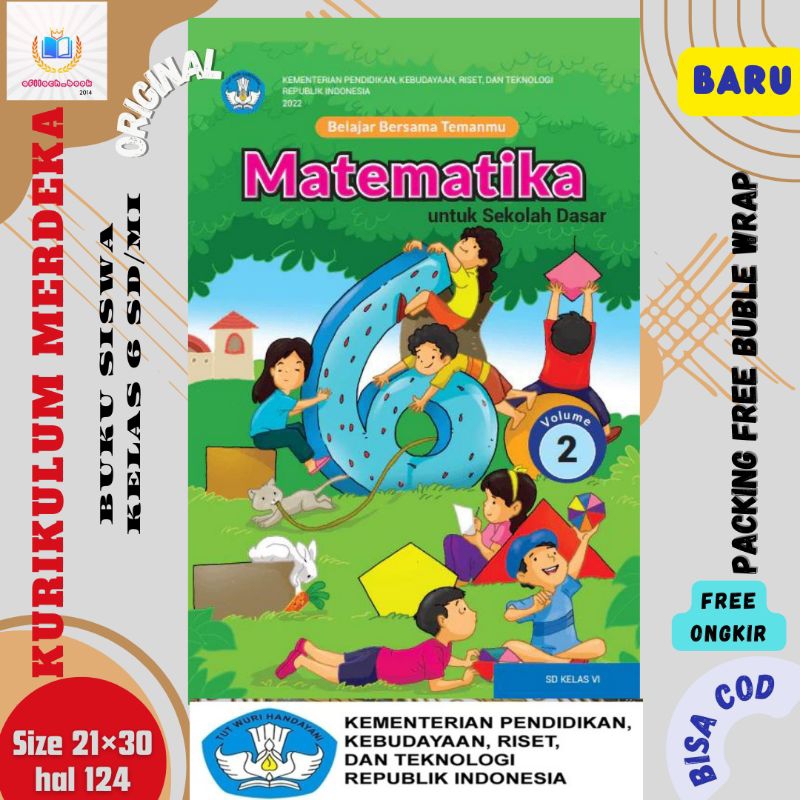 Jual Buku Siswa Matematika Kelas 1 2 3 4 5 6 SD MI Kurikulum Merdeka Penerbit Kemendikbudristek ...