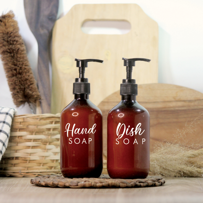 Jual YURA LABEL Cutting Sticker Sabun Shampoo Botol Pump/Spray Amber ...