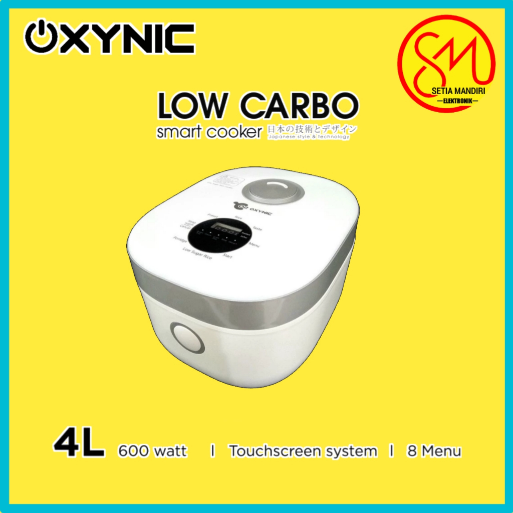 Jual OXYNIC Smart Rice Cooker Low Carbo 4L (1.5L beras) REAL LOW CARBO ...