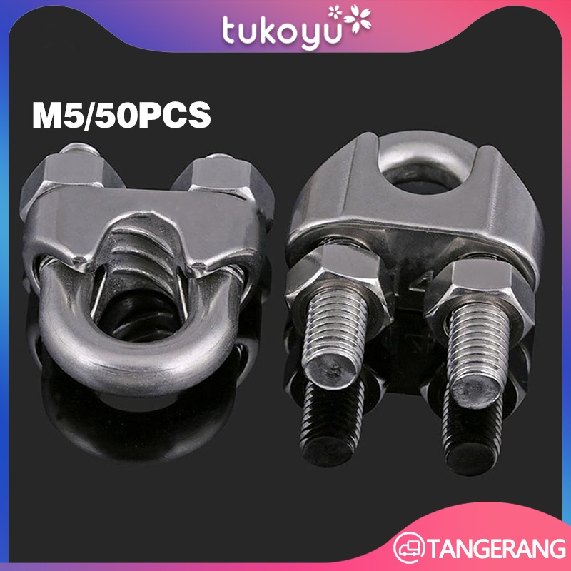 Jual Klem Sling M5 50pcs/Clamp Seling/Wire Rope Clip/Klem Seling Kuku ...