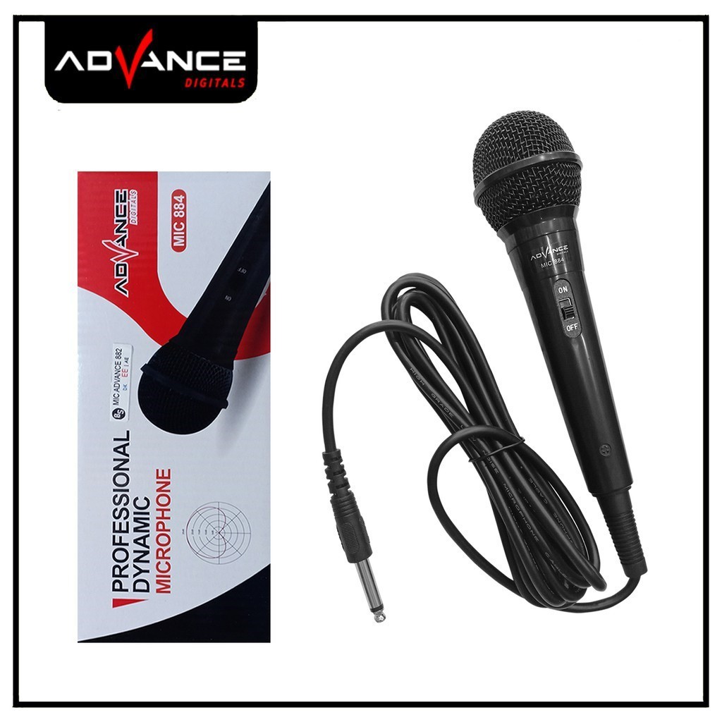 Jual MIC KABEL ADVANCE 884 | MICROPHONE | ORIGINAL | Shopee Indonesia