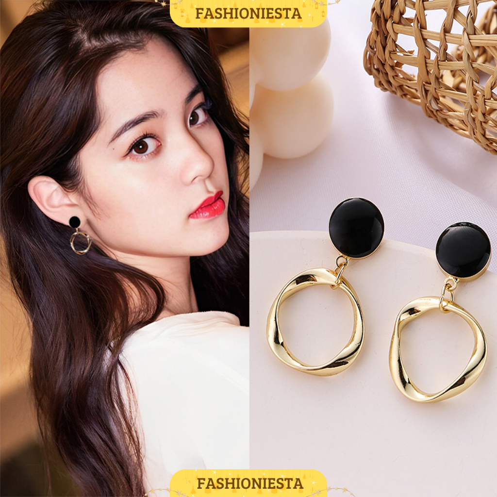 Jual Anting-Anting Hitam Lingkaran Ring Gantung S925 Anti Karat ...