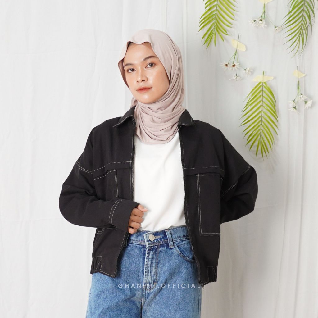 Jual Ghanimi - Everly Jacket / Jaket polos / Jaket casual formal / outer polos / jaket motor ...