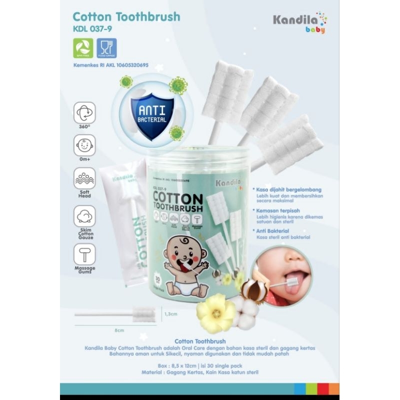 Jual Kandila Oral Care Cotton Toothbrush KDL037-9 Tooth Brush Pembersih ...