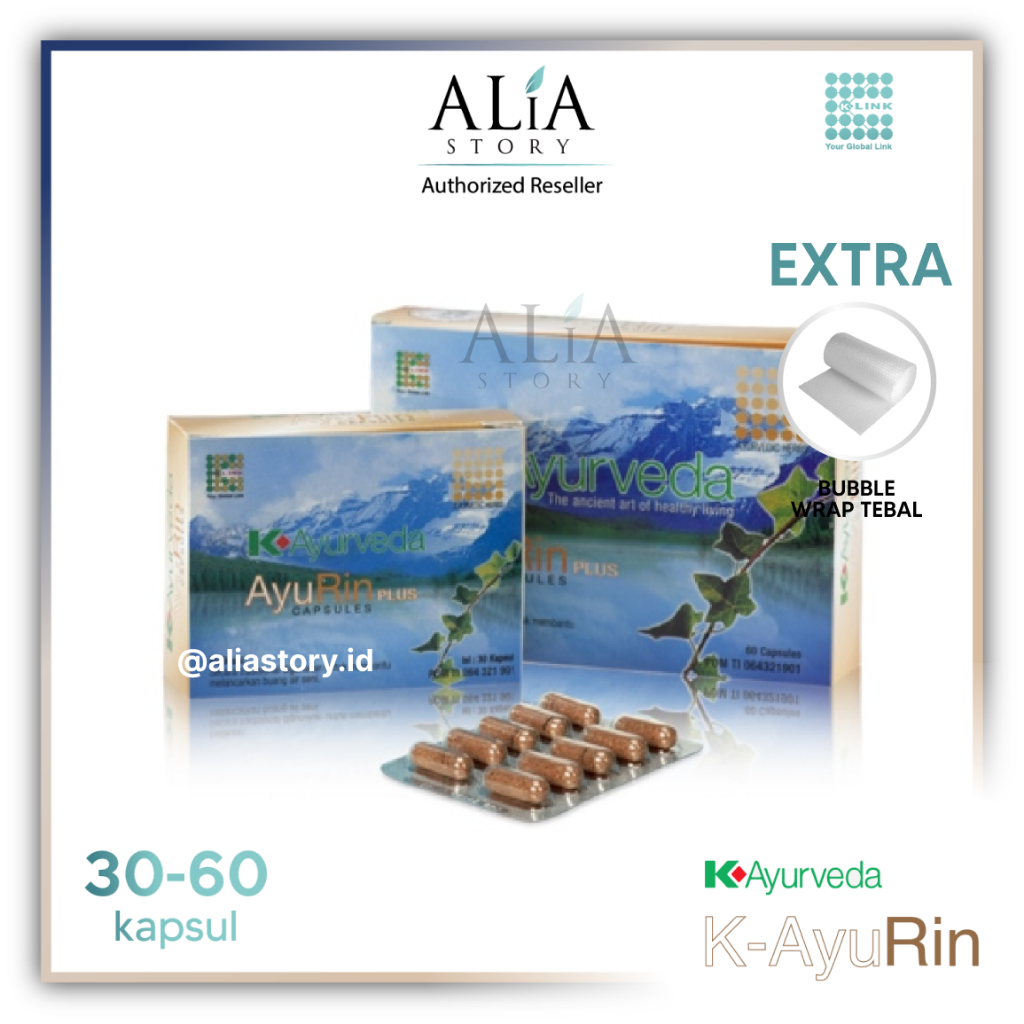 Jual K-Ayurveda AYURIN Original K-link (1 Box isi 30 & 60 Kapsul) Anti ...