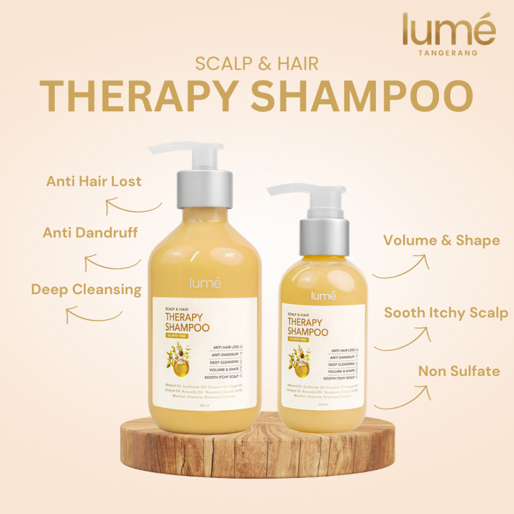 Jual LUME Scalp Hair Therapy Shampoo Non Sulfat SLS + PH Balance With ...