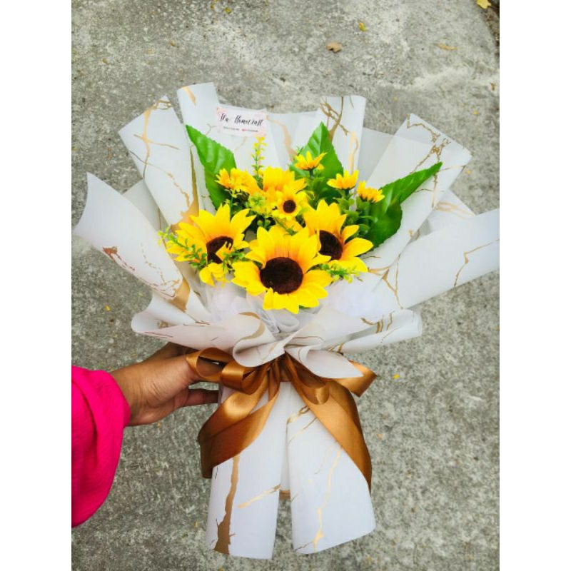 Jual Buket bunga matahari artificial / buket bunga matahari palsu buket wisuda buket murah ...