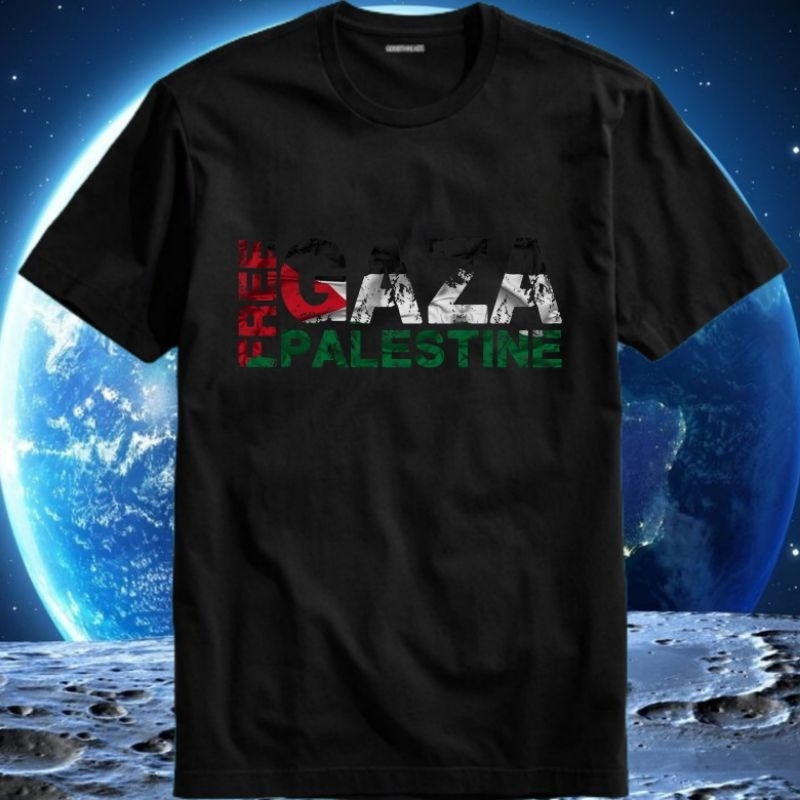 Jual Baju Kaos Tshirt Pria Laki Cowok Cowo Dewasa Save Free Gaza ...
