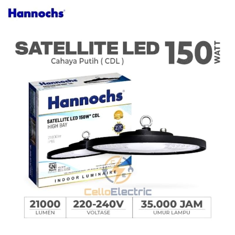 Jual Led Hannochs Satellite 150 Watt - Lampu Hannochs Highbay Ufo 150 W ...