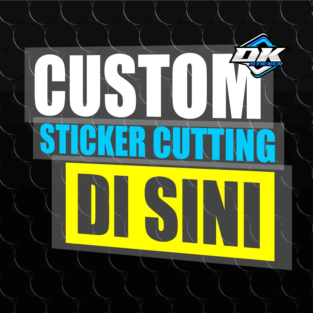 Jual Custom Sticker Cutting / Stiker Nama / Sticker Print / Stiker Logo ...