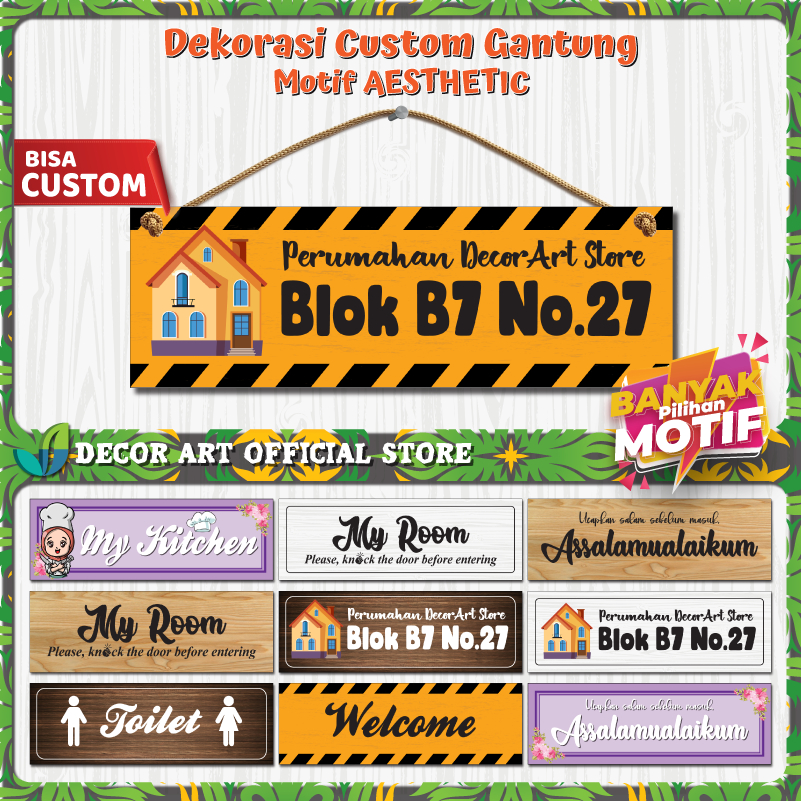 Jual Bisa Custom - Request Papan Nomor Custom Nama Alamat Rumah Custom ...