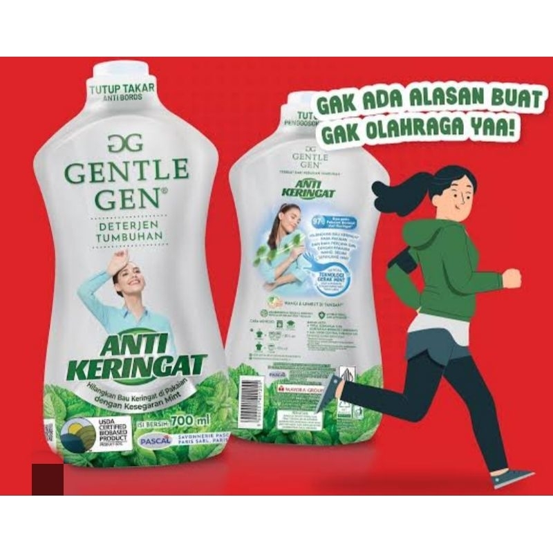 Jual GENTLE GEN Deterjen Anti Keringat 700ml Botol Tutup Takar Anti ...