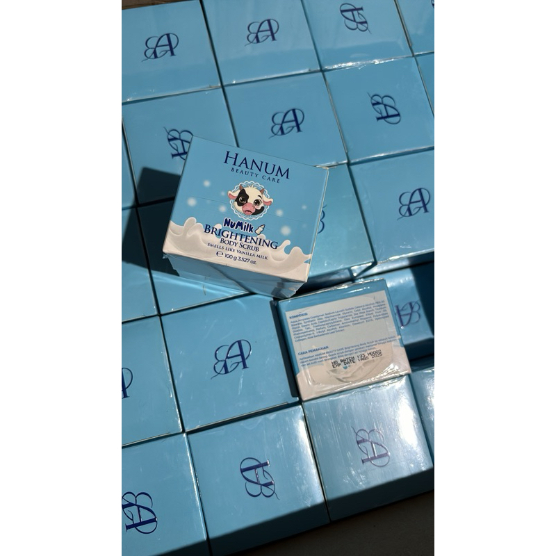 Jual NuMilk Brightening Body Scrub by Hanum Beauty Care 100gr | Shopee ...