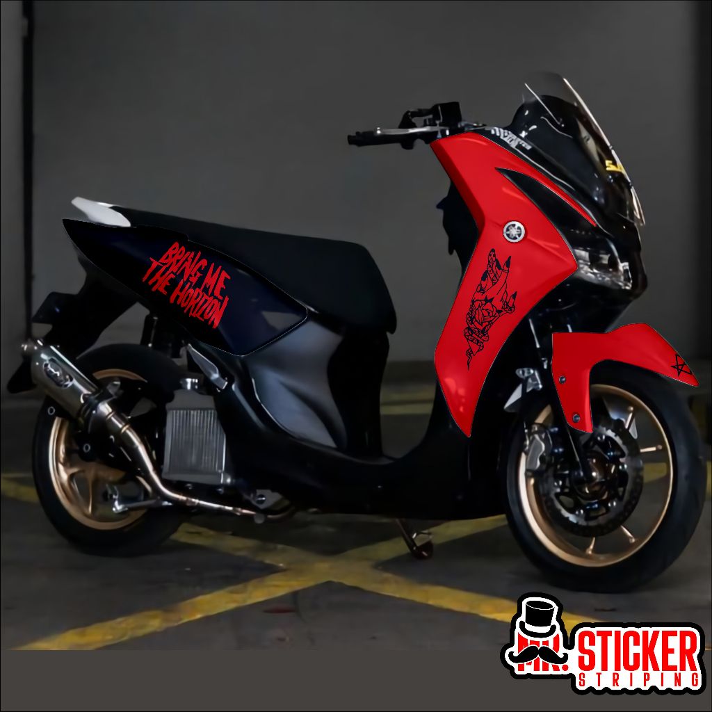 Jual decal yamaha lexi 125 full body custom sticker free design motif ...