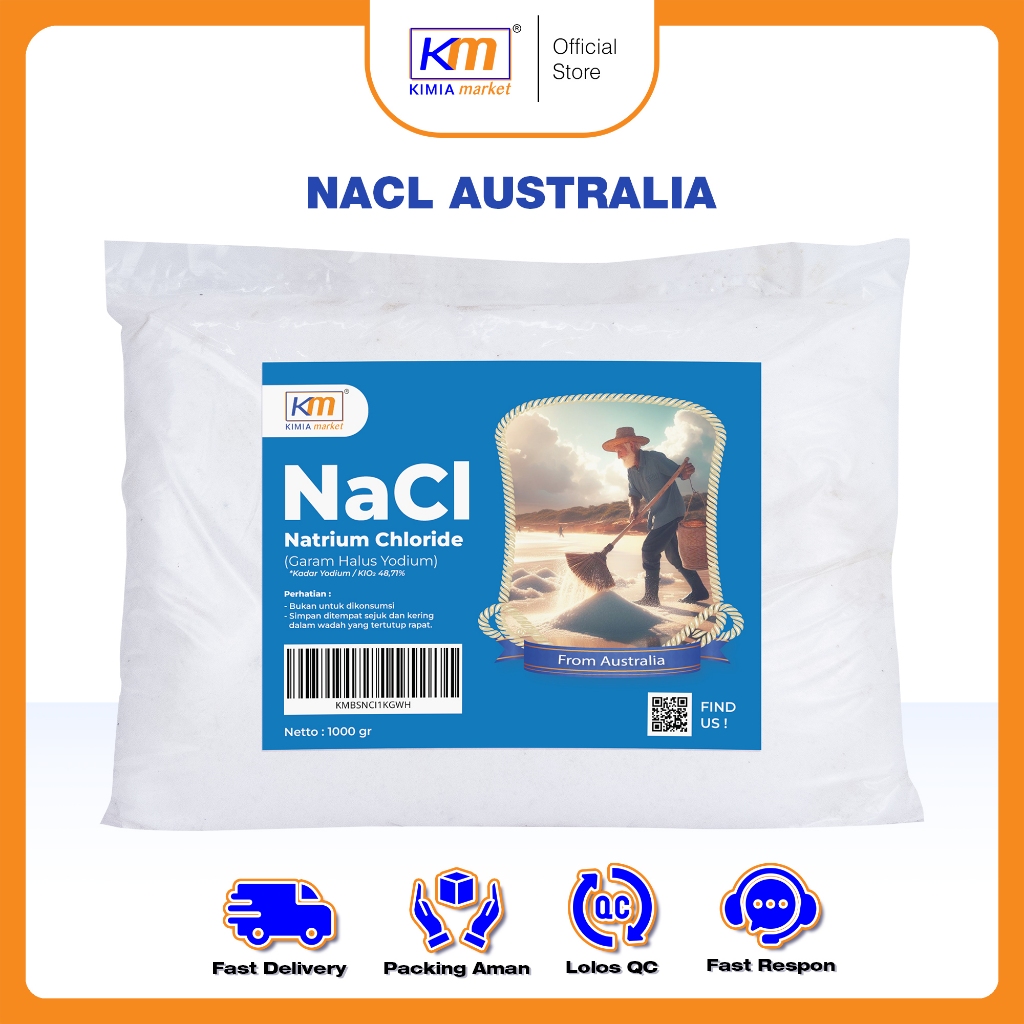 Jual Garam Sabun Detergen / NaCl / Natrium Chloride / Bahan Baku Sabun / Salt 1Kg | Shopee Indonesia