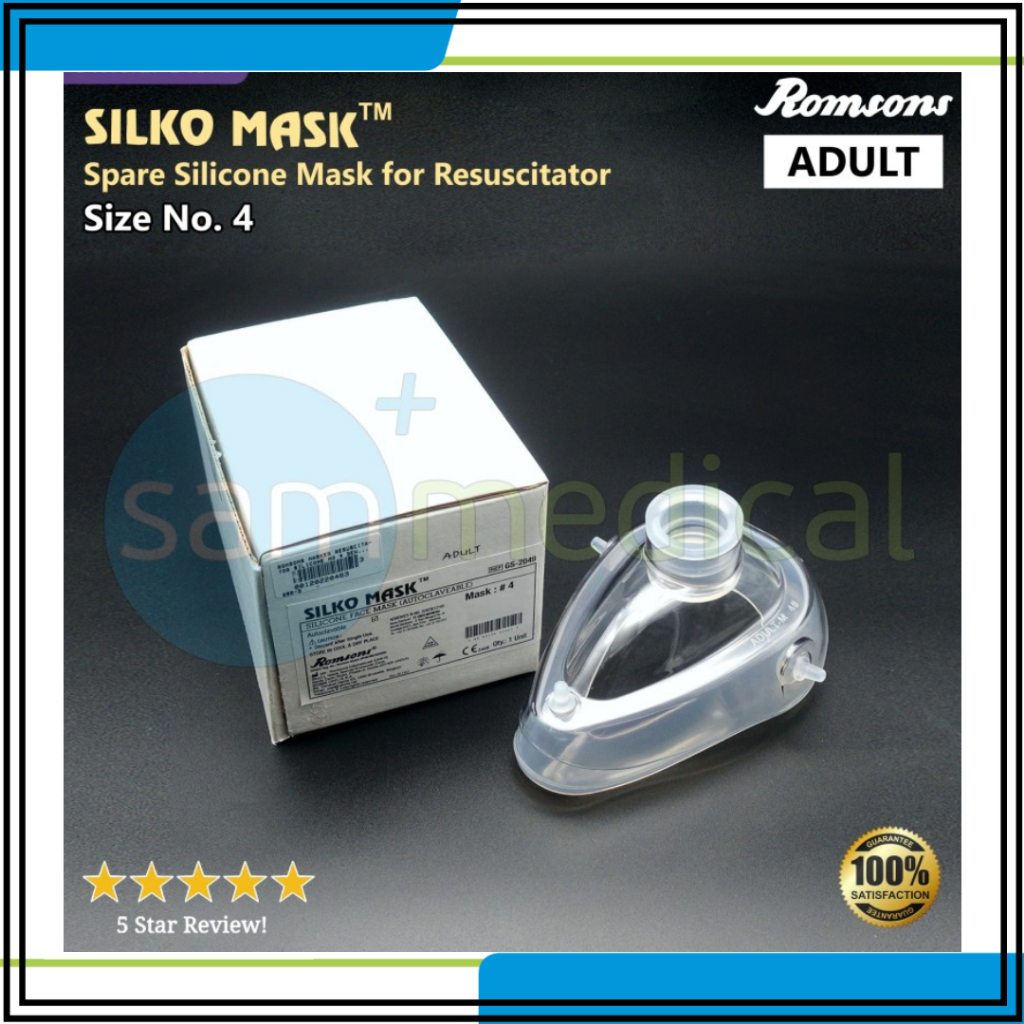 Jual Romsons Silko Mask Spare Masker Resuscitator Silicone No 4 Dewasa ...