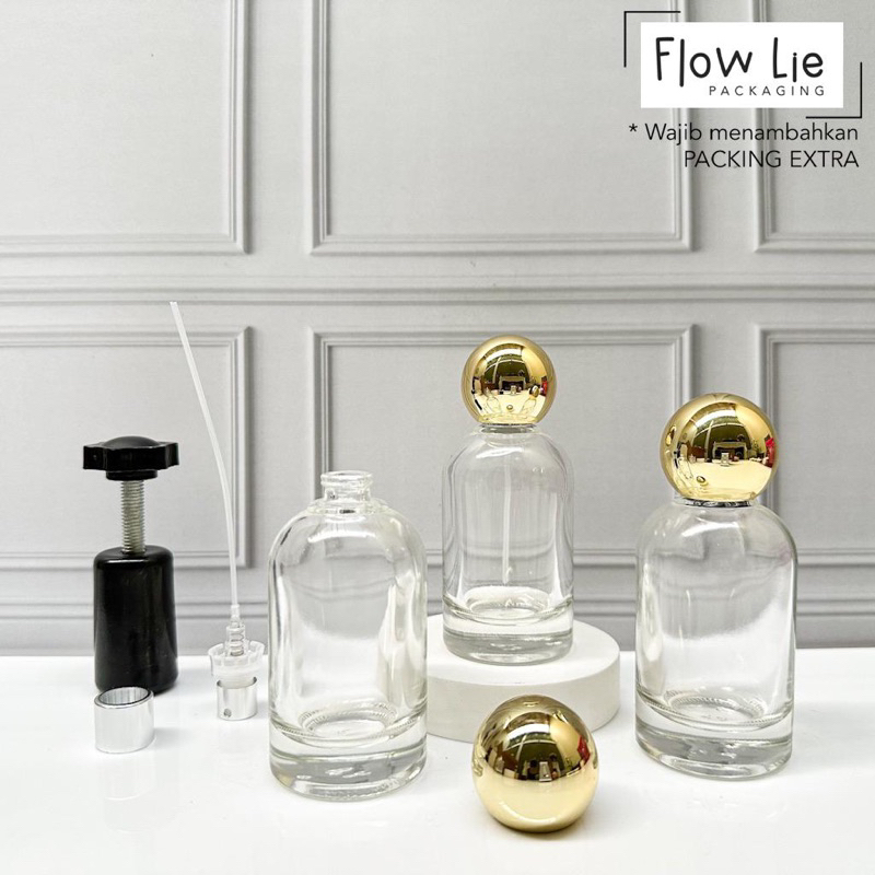 Jual 30ml Botol Parfum Bulat Oval Bola SEMI PRESS Tidak Bisa Isi Ulang ...