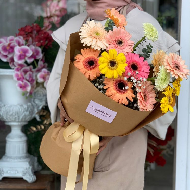 Jual BOUQUET BUNGA " Gerbera Vintage " ( BUNGA ASLI / FRESH FLOWER ...