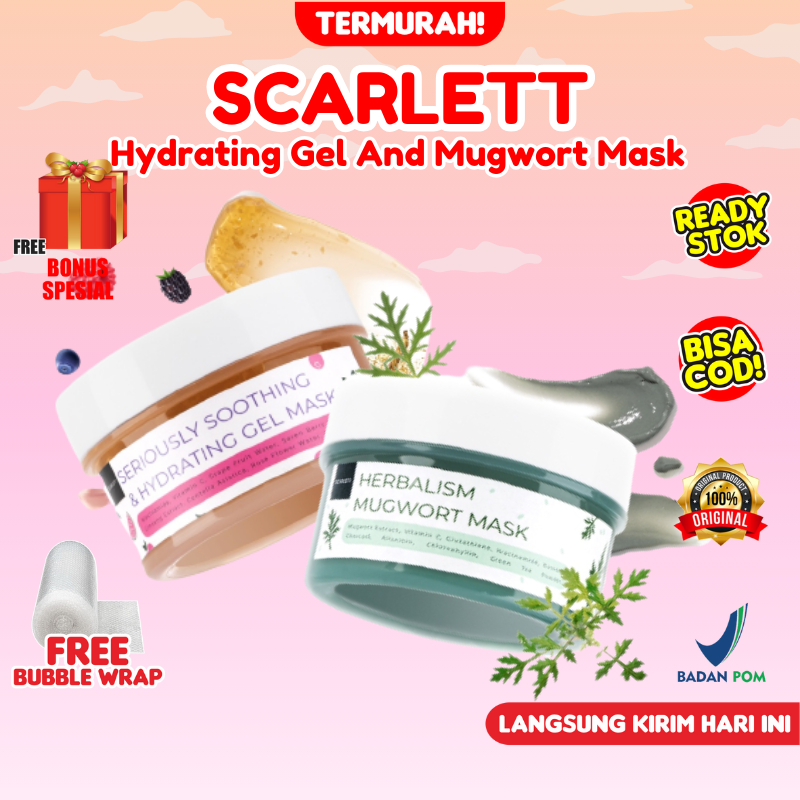 Jual Scarlett Whitening Mask Mugwort Mask Seriously Soothing ...