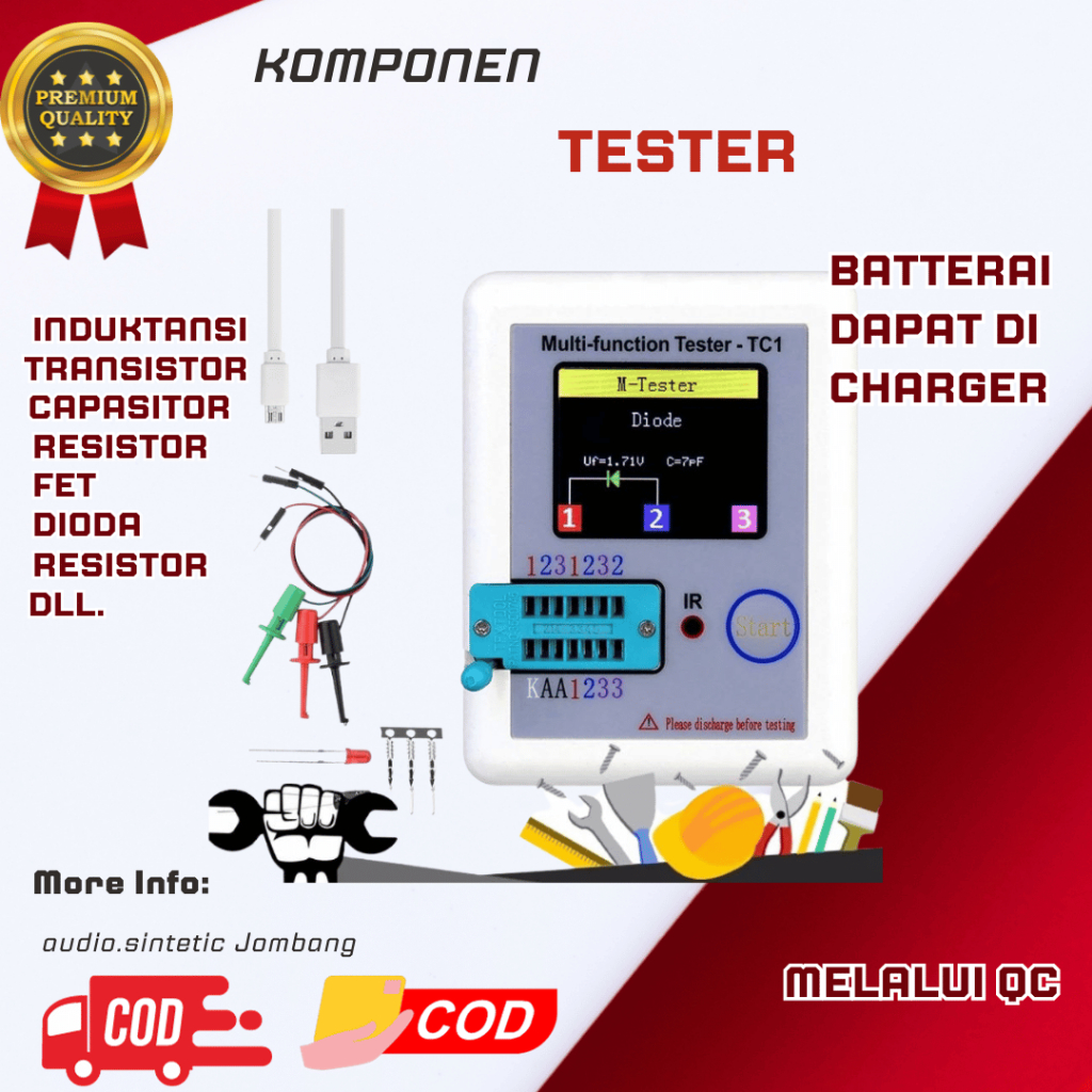 Jual Ready!!! Smart Tester || Alat ukur Resistor, Capasitor, Induktor ...