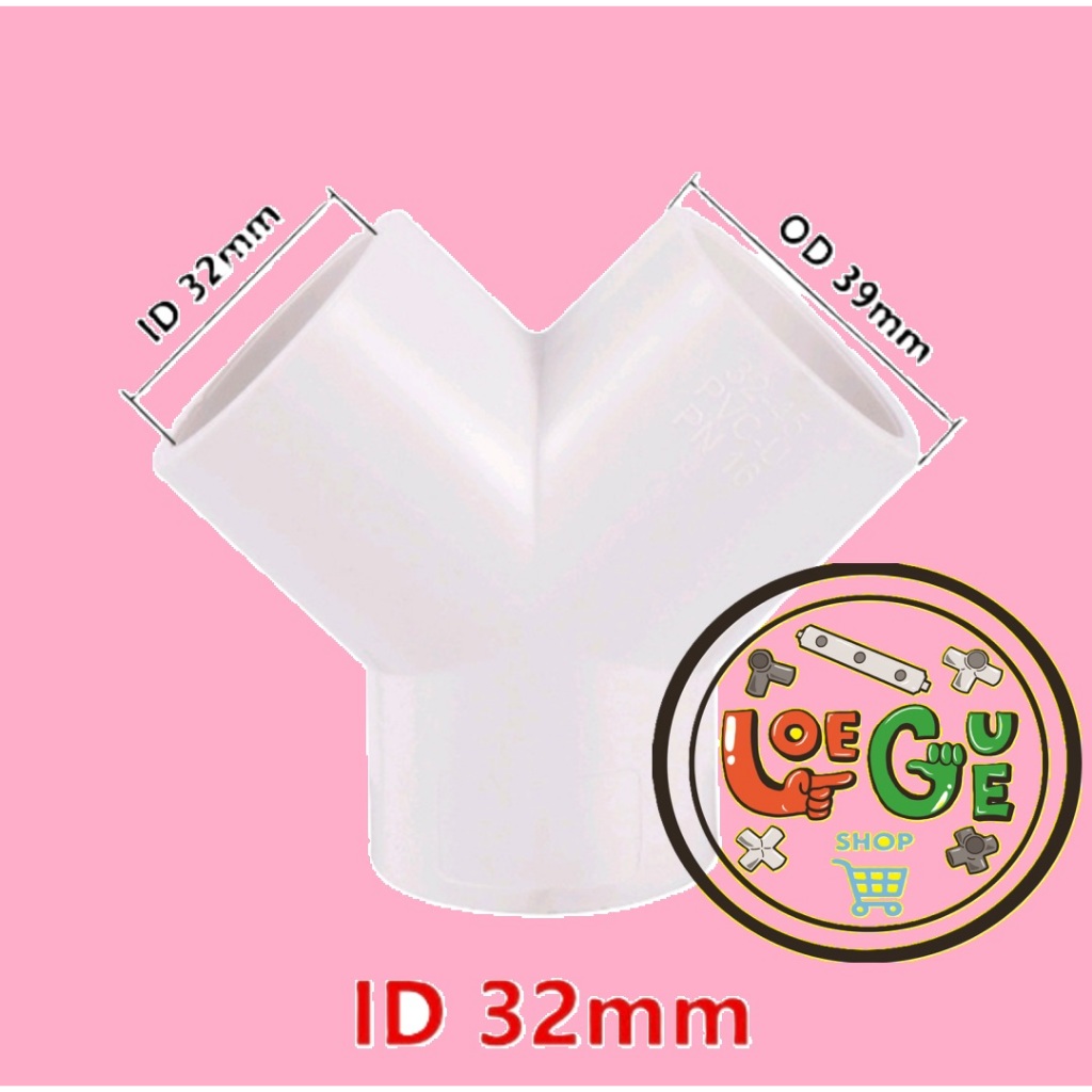 Jual Tee Y Lurus Elbow 45 pvc 1/2 , 3/4 , 5/8 & 1 inch atau 32 mm, 26 ...