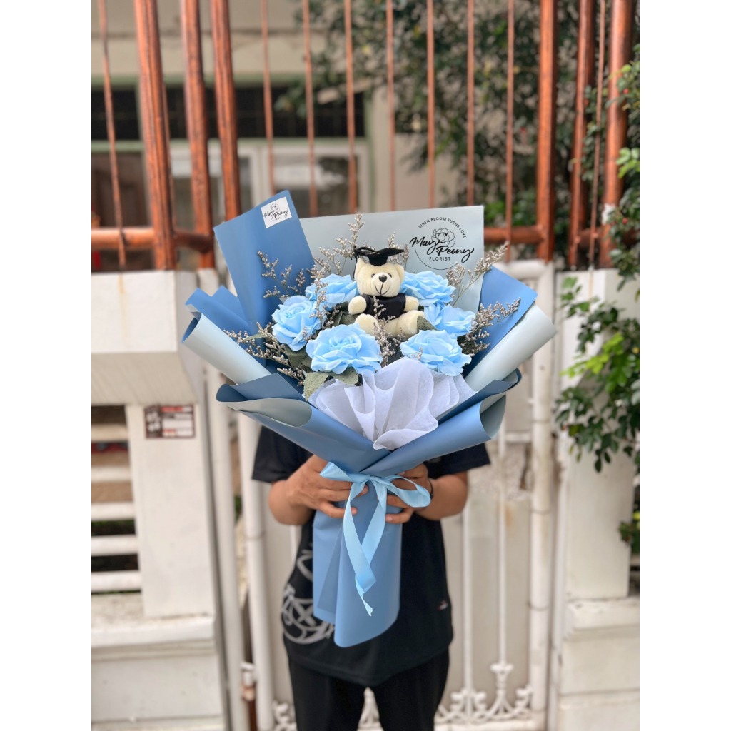 Jual ARTIFICIAL ROSE BOUQUET GRADUATION - BUKET BUNGA WISUDA BUKET ...