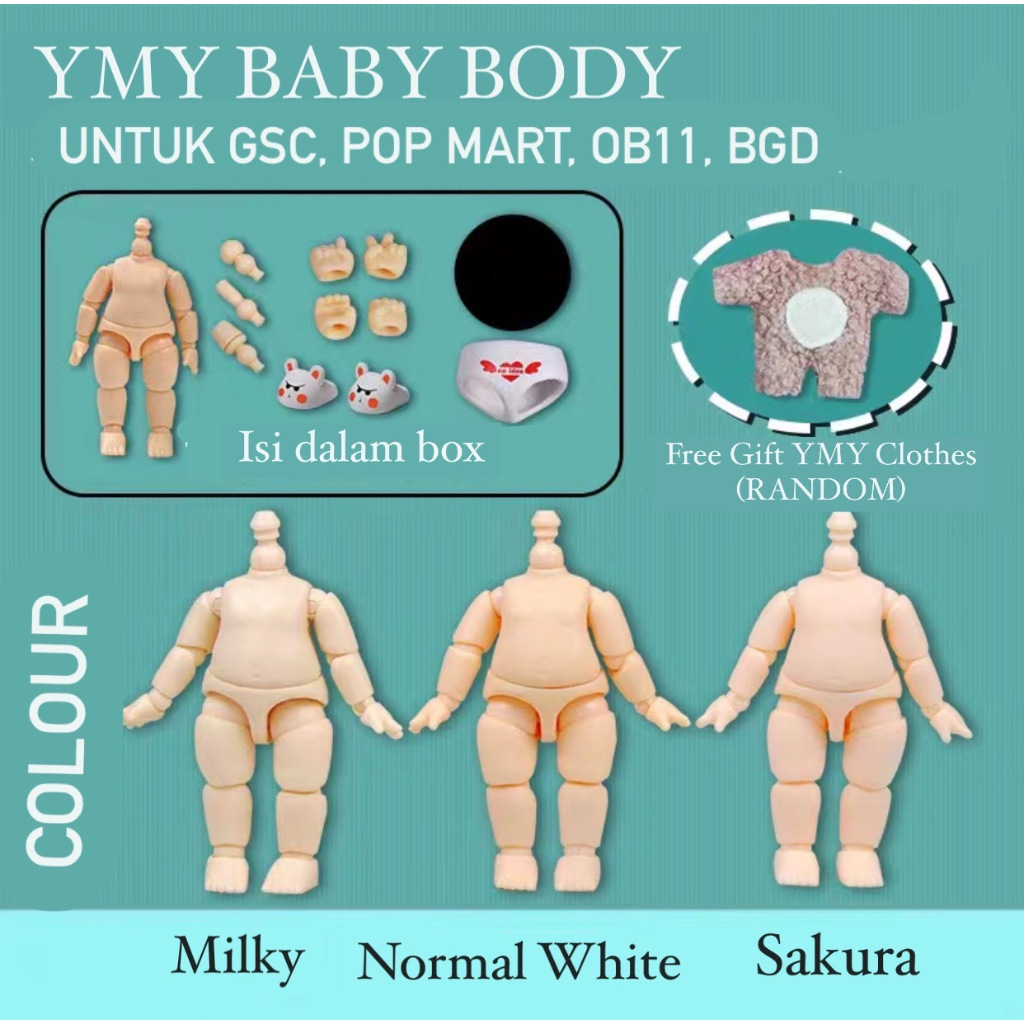 Jual YMY BODY doll ymy baby body for nendoroid GSC ob11 pop mart bgd distributor resmi ymy ready ...