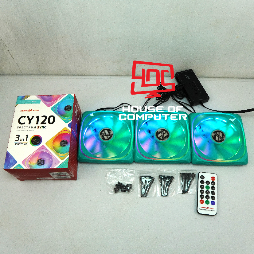 Jual 3 FAN CASING ABKONCORE CY120 ARGB SPECTRUM SYNC 3 IN 1 - MINT | Shopee Indonesia