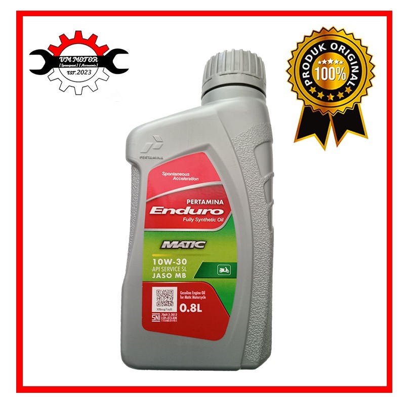 Jual Oli Enduro Matic 10w-30 Fully Synthetic Oil 0.8L/800ML | Shopee ...