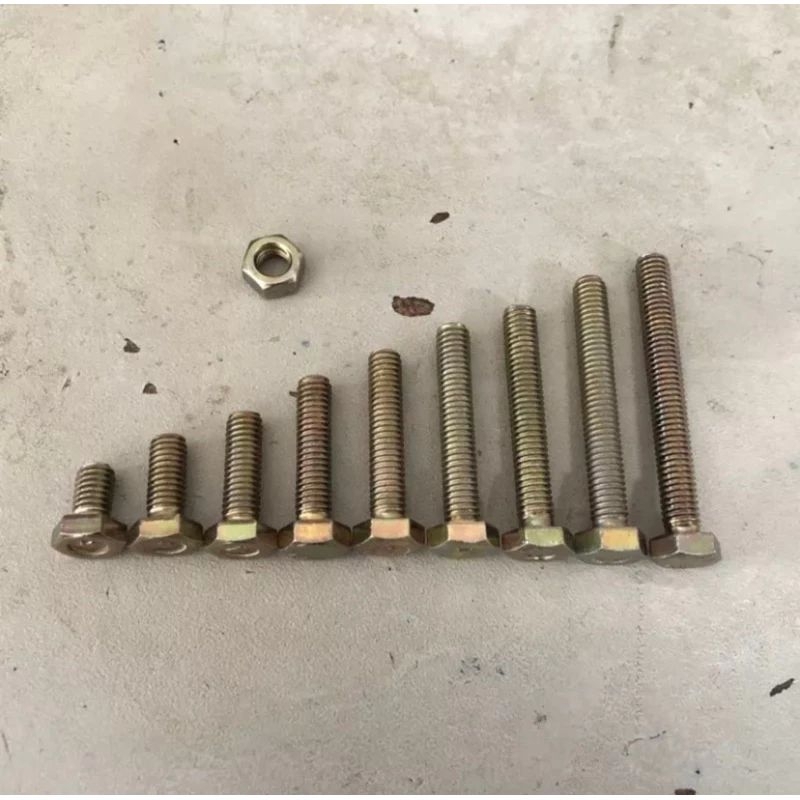 Jual Baut Mur Kuning 6x45 bmk baut 10 [paket 50 pcs] | Shopee Indonesia