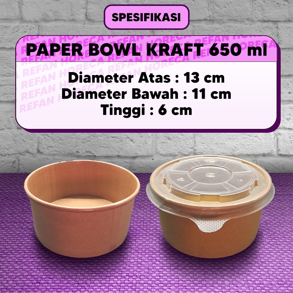 Jual Paper Bowl Tebal Semua Ukuran Per Pack Mangkuk Tahan Panas ...