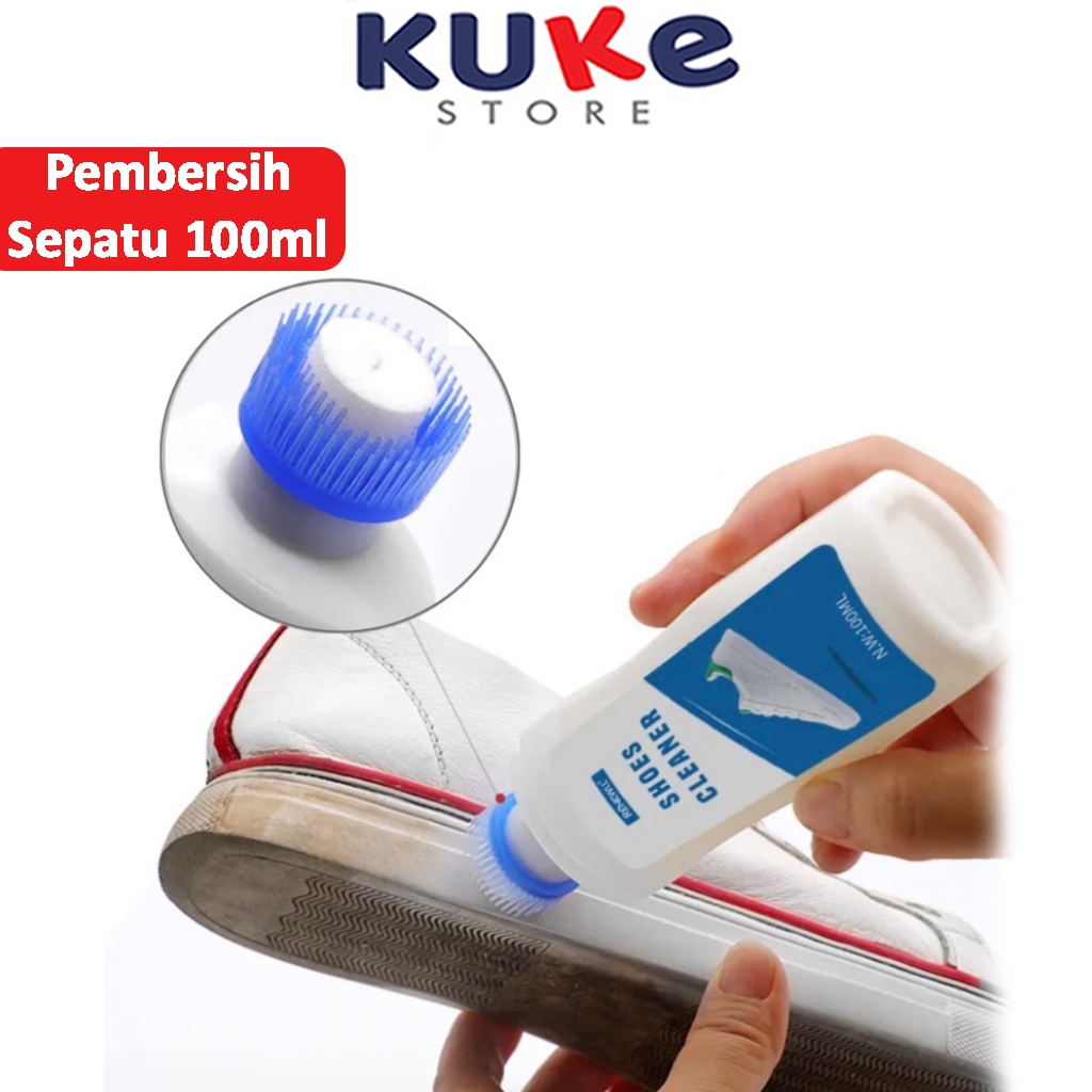 Jual KUKE Pembersih pemutih Sepatu / Cairan Cream Ajaib Shoes Cleaner ...