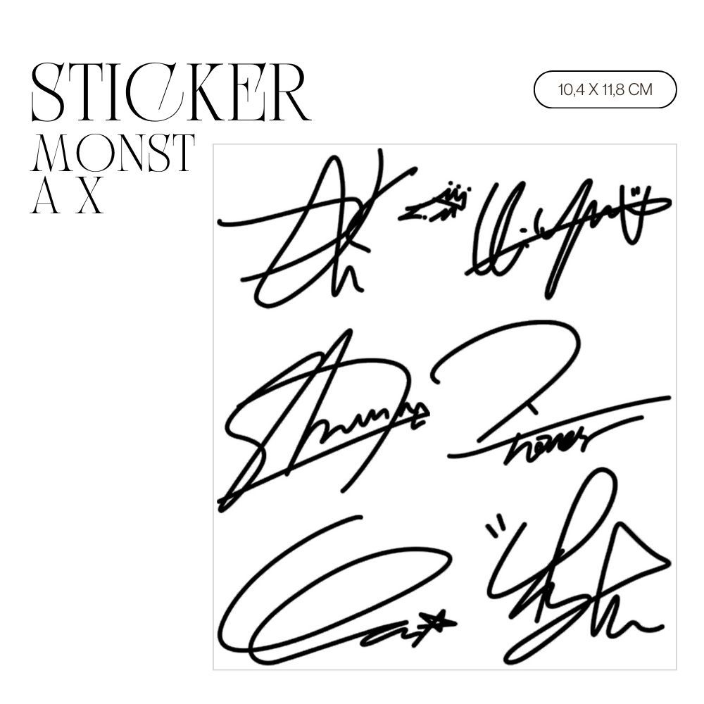 Jual STIKER MONSTA X (1 SET) TANDA TANGAN TTD KPOP IDOL KOREA PREMIUM ...