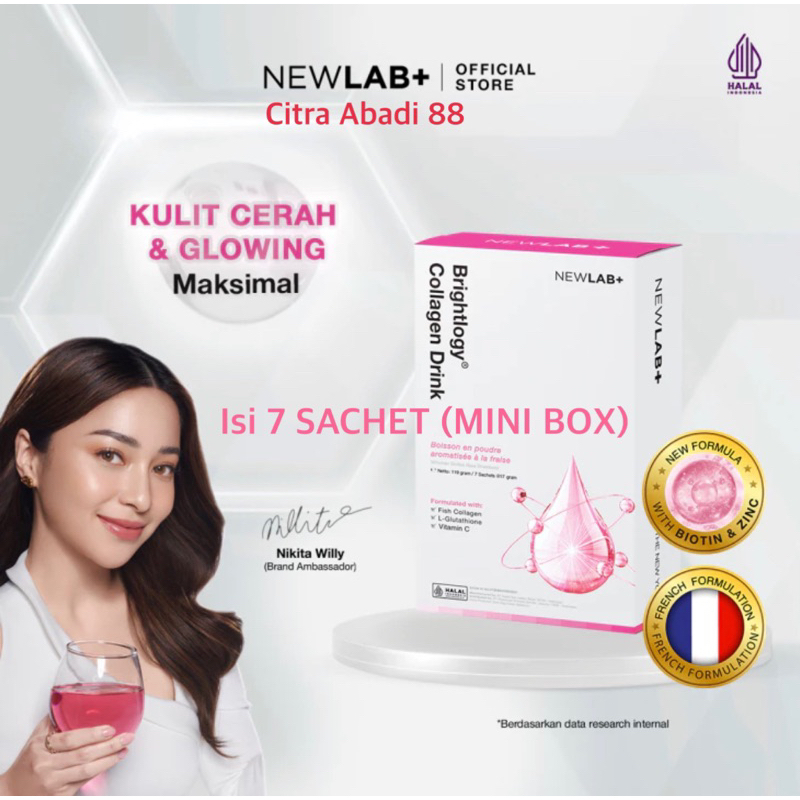 Jual Newlab collagen drink MINI 7 sachet Mini Box Beaudelab Newlab+ Brightlogy kolagen beautylab ...