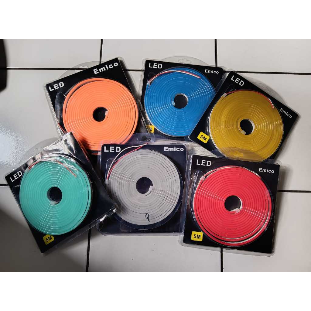 Jual Lampu Selang Neon Flex 12V 5 Meter (lampu hias) | Shopee Indonesia