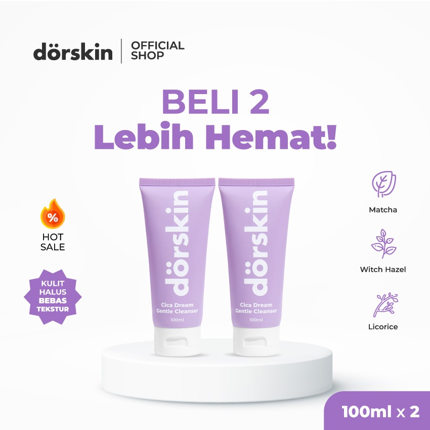 Jual Dorskin Bundling Cica Dream Gentle Cleanser [2 PCS] - Sabun Kulit ...