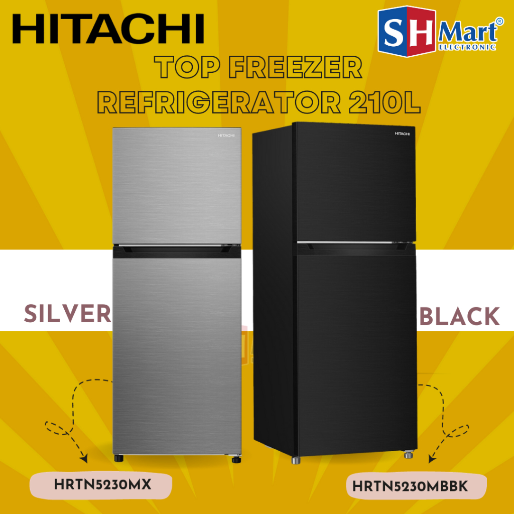 Jual KULKAS HITACHI 2 PINTU KAPASITAS 210 LITER HRTN5230MXID / HRTN5230MBBKID INVERTER GARANSI ...