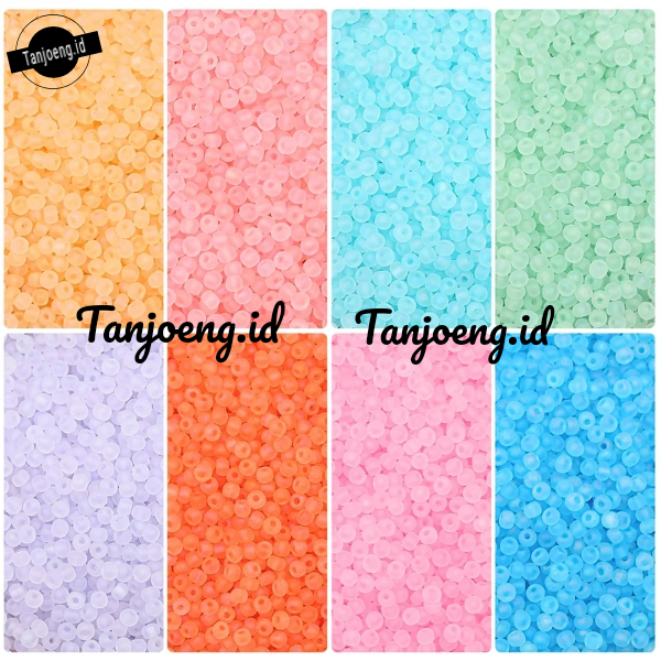 Jual Mote Manik Pasir Moza Payet Pasir Ice Frosted Bahan Kerajinan Dan ...