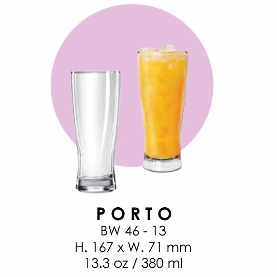 Jual 6PCS GELAS PORTO CITINOVA/GELAS JUS/GELAS SET/GELAS LEMON TEA ...